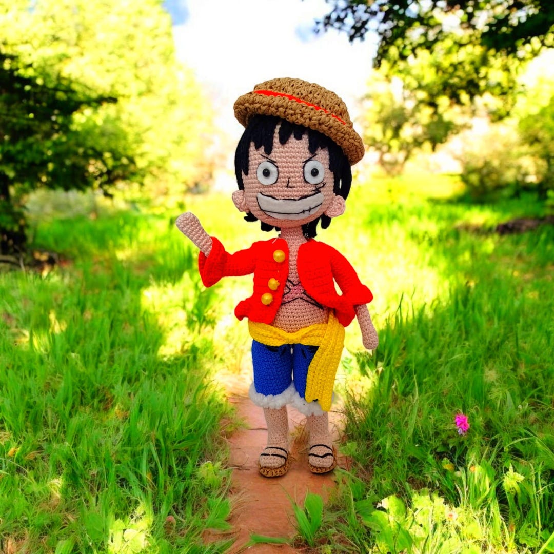 Monkey D.luffy Pattern, Amigurumi One Piece Pattern, Crochet Luffy ...