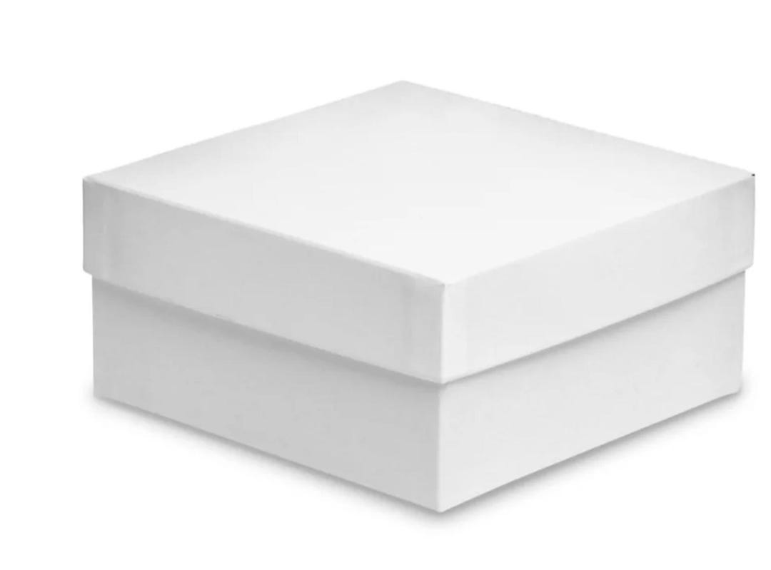 Pack of 5 - Deluxe Gift Boxes, Size 6x6x3", Color White Gloss, HI-WALL ...
