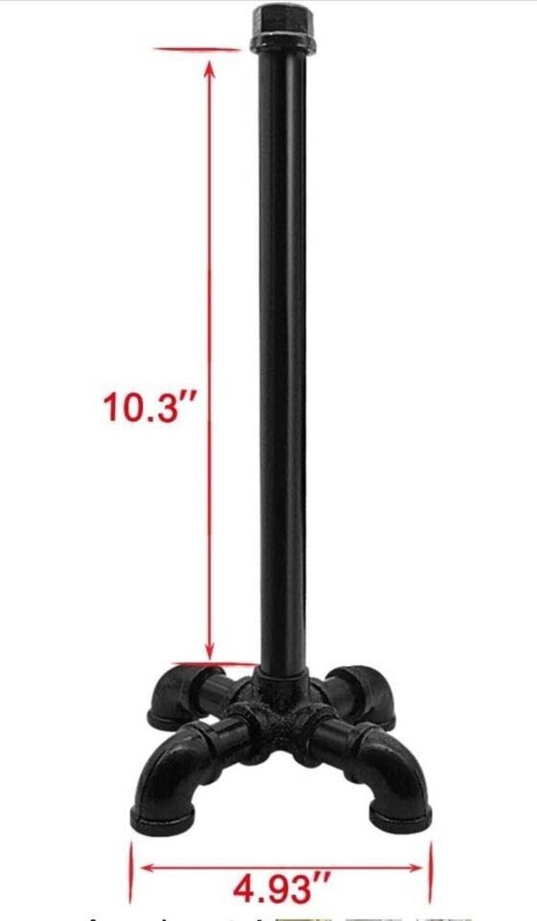 Black Industrial Modern Paper Towel Holder Stand - 10x5 Inches - Etsy
