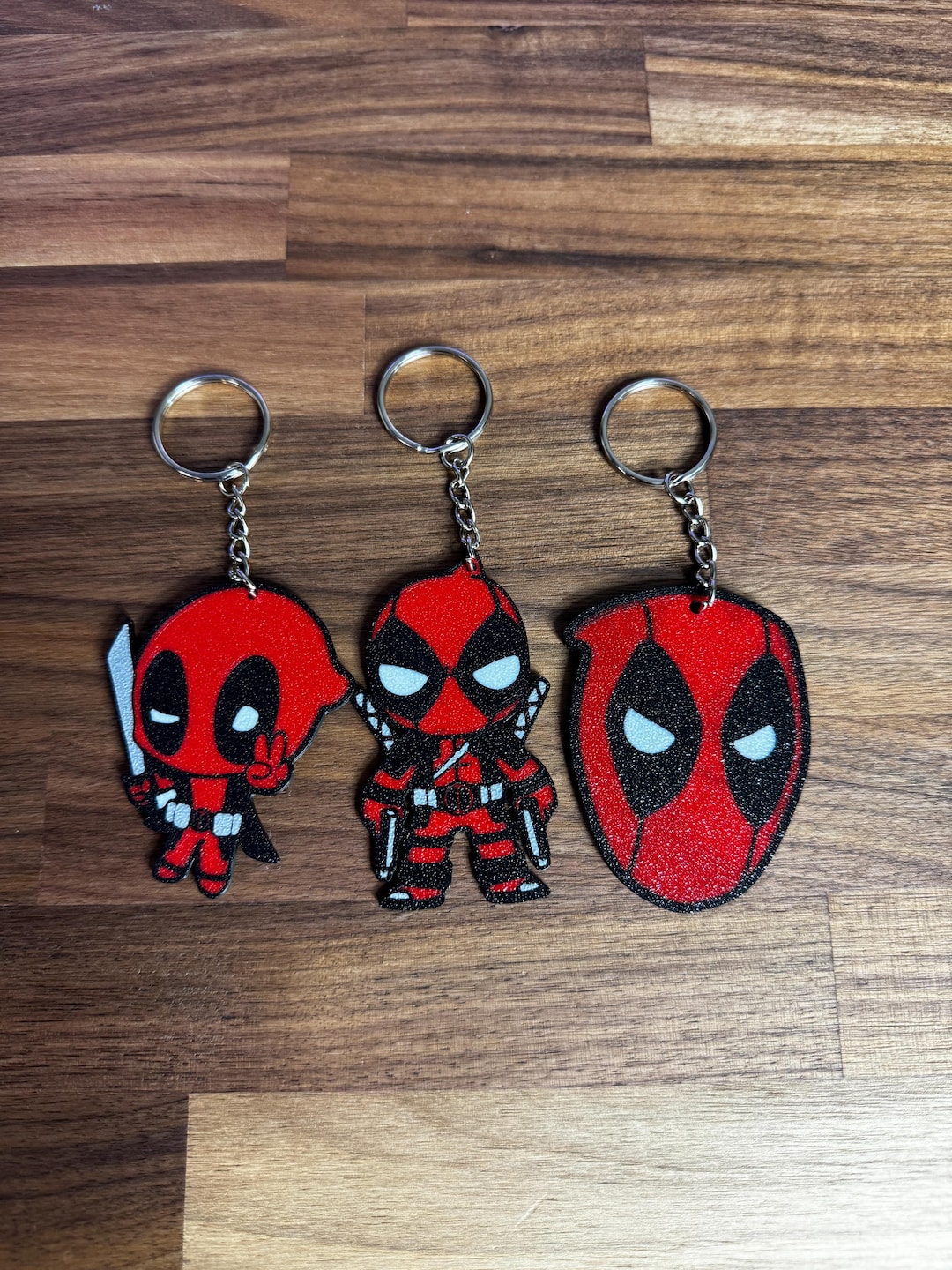 Pack of 3 Deadpool Keychains - 3 Different Keychains in One Pack - Etsy