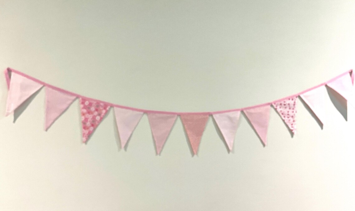 Pretty in Pink Wall Bunting, Banner, Flags - Etsy