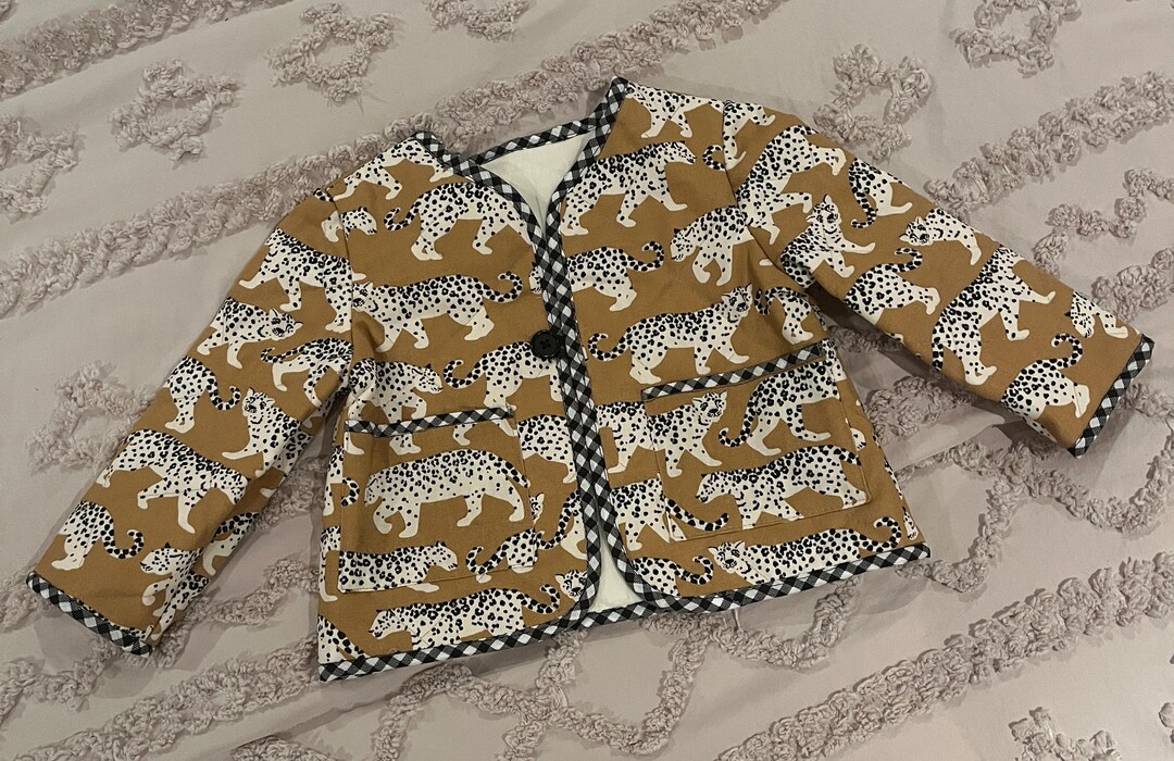 Handmade Toddler Quilted Cheetah Open-face Jacket - Etsy