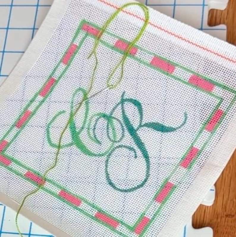 Needlepoint Stitch Guide - 2 Initials C&R - Digital Download - Etsy