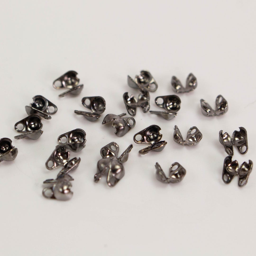 Gunmetal Plated Finished Ball Chain Connector for 2.0mm - Crimp Type ...