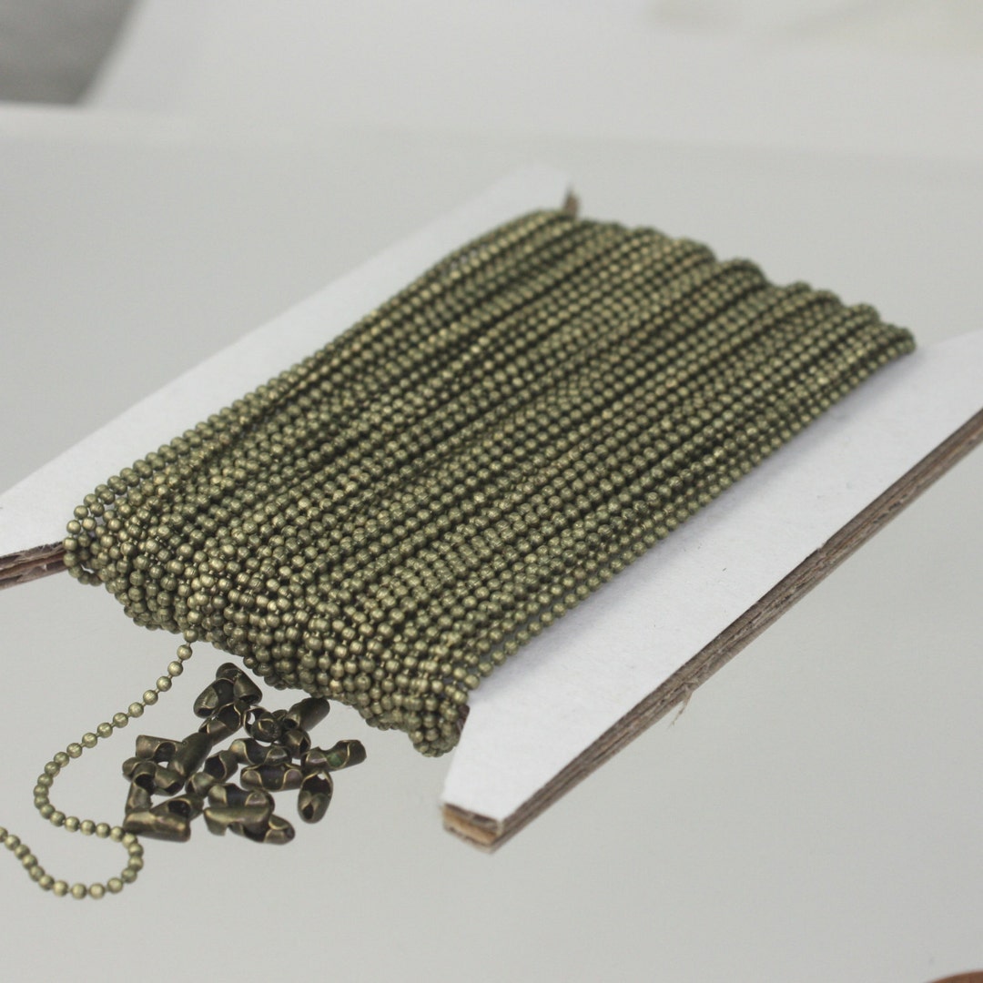 Antique Bronze Chain 10 Feet BRASS Ball Chain ROUND Micro Ball Chain ...
