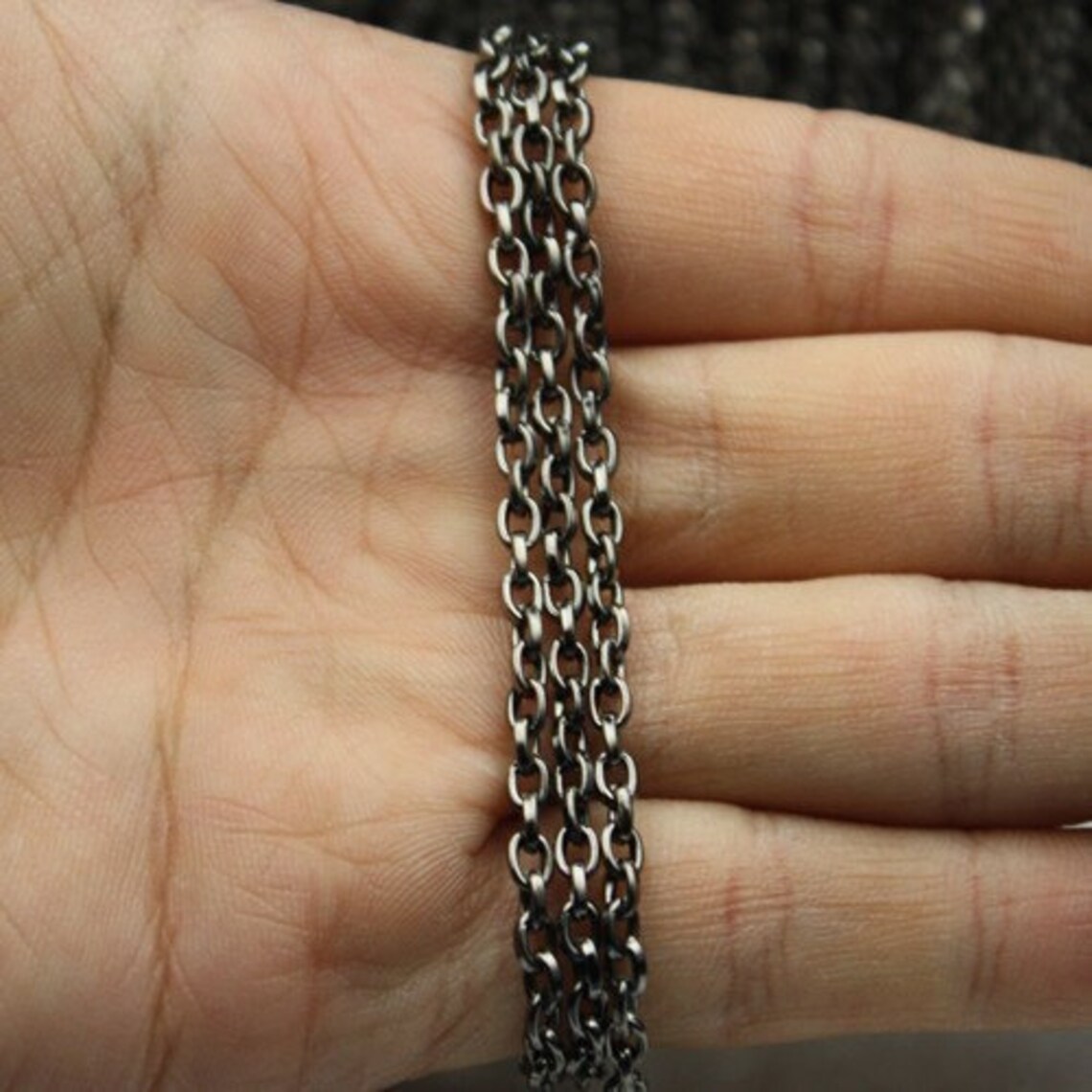 Gunmetal Drawn Chain Bulk 12 Ft Spool of DRAWN Cable Chain | Etsy
