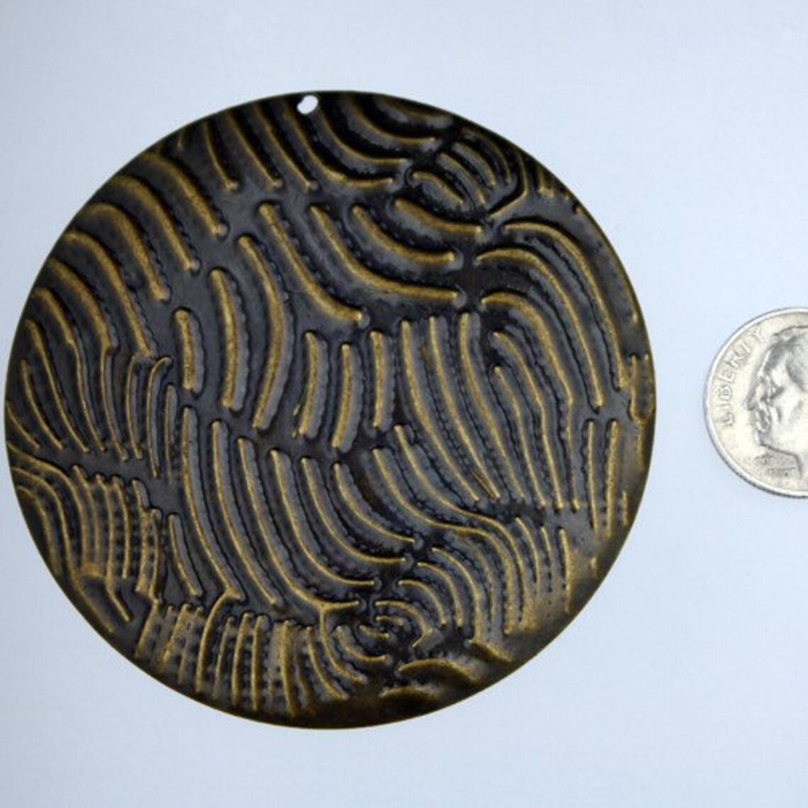 10 Pcs of Antiqued Brass BIG Disc 60mm Diameter Patterned | Etsy