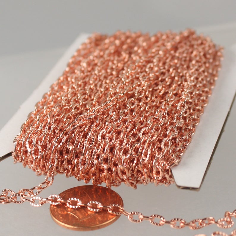 Copper Chain Bulk Chain 12 Ft of Shinny Copper Finished - Etsy