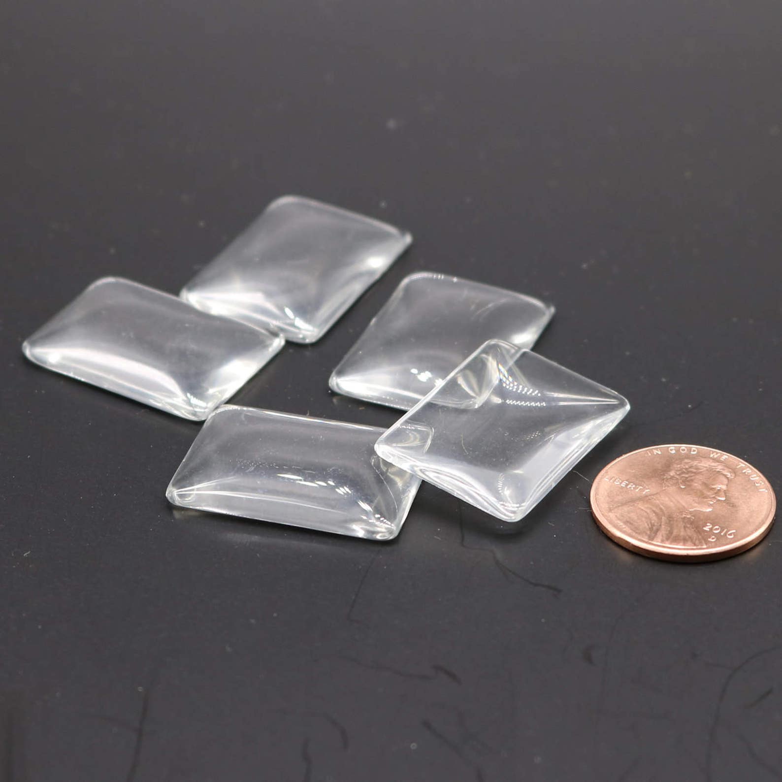 RECTANGULAR Bezel With 25mmx18mm GLASS Magnifying Domes - Etsy