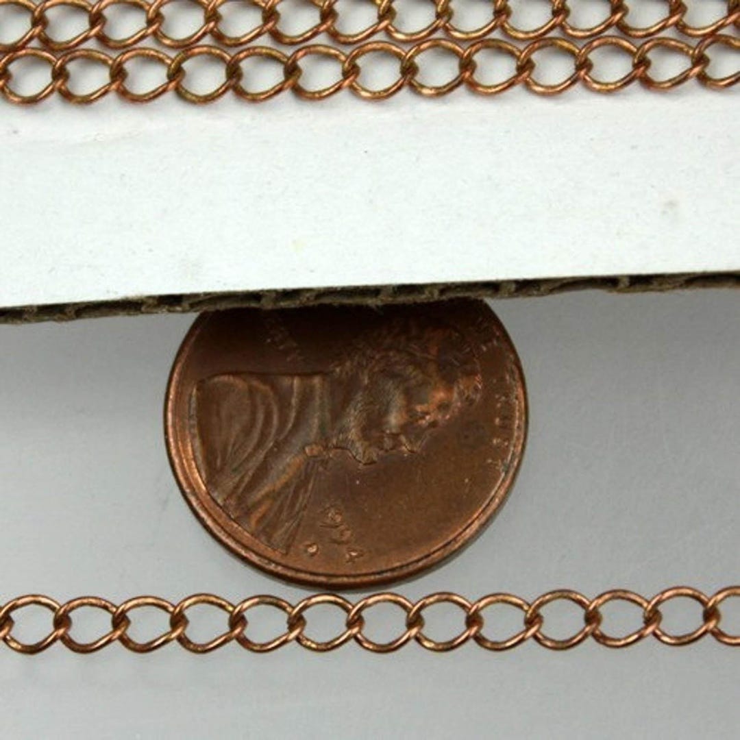 Raw Brass Solder Curb Chain Extender - 4x3mm Soldered Link 32 Feet ...