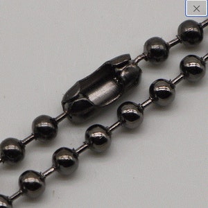 24 Inch Homemade Ready to Wear Big Ball Chain NECKLACE - 3.2mm Ball ...