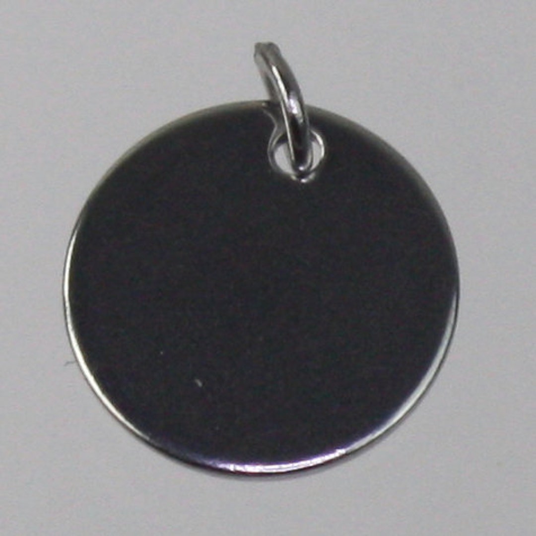 10 Stainless Steel Stamping Round Tags Charms - Blank Stamping Metal ...