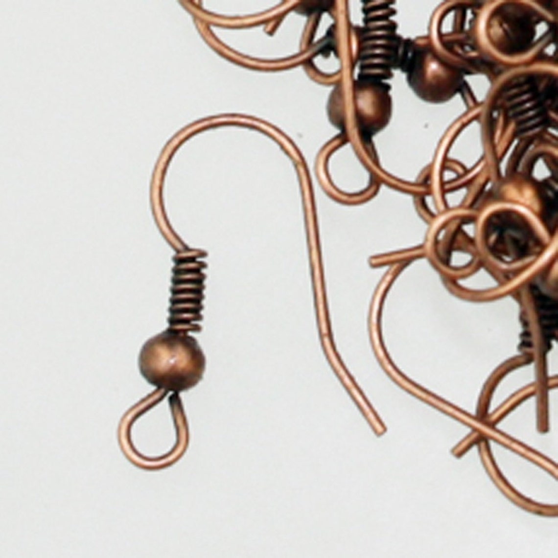 300 Pcs of Copper Fish Hook With Spring and Ball Earwire - Etsy