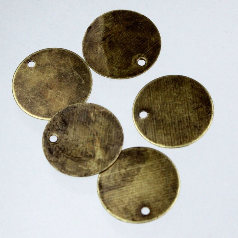 50 Pcs of Antique Brass Finished Coin Drop Dangle 13.4mm 1/2 - Etsy