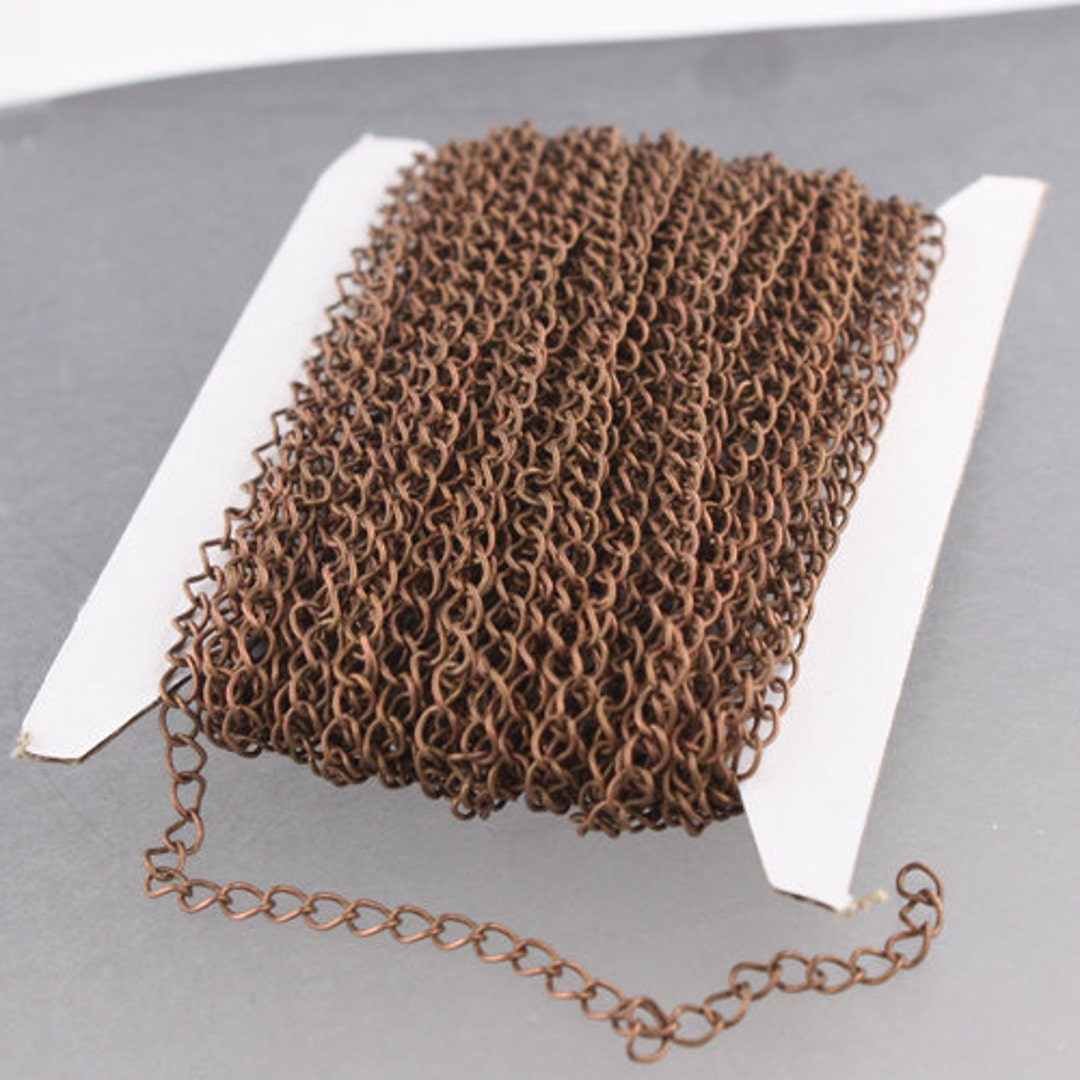 Sample 3 Ft Antique Copper SOLDER Curb Chain EXTENDER Chain - 4x3mm ...
