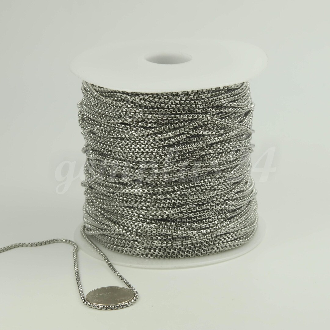 Stainless Steel 316L Square Rolo Chain - 2.0mm DIY Jewelry, 3ft - Etsy