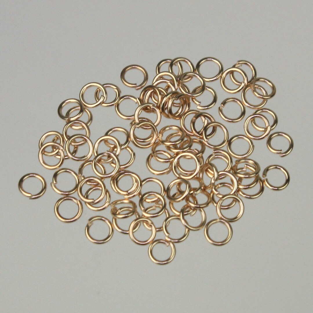 3mm Jump Rings, 200 Pinky Champaign Gold Plated Jump Rings Jumprings ...