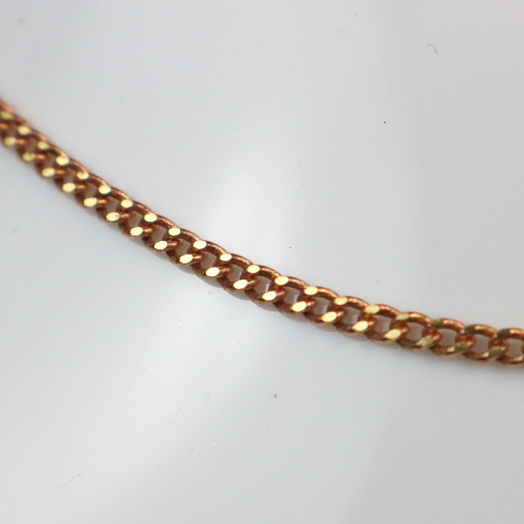 3 Feet Spool of RAW Brass SOLDERED FACET Diamond Cut Sturdy Curb Chain ...