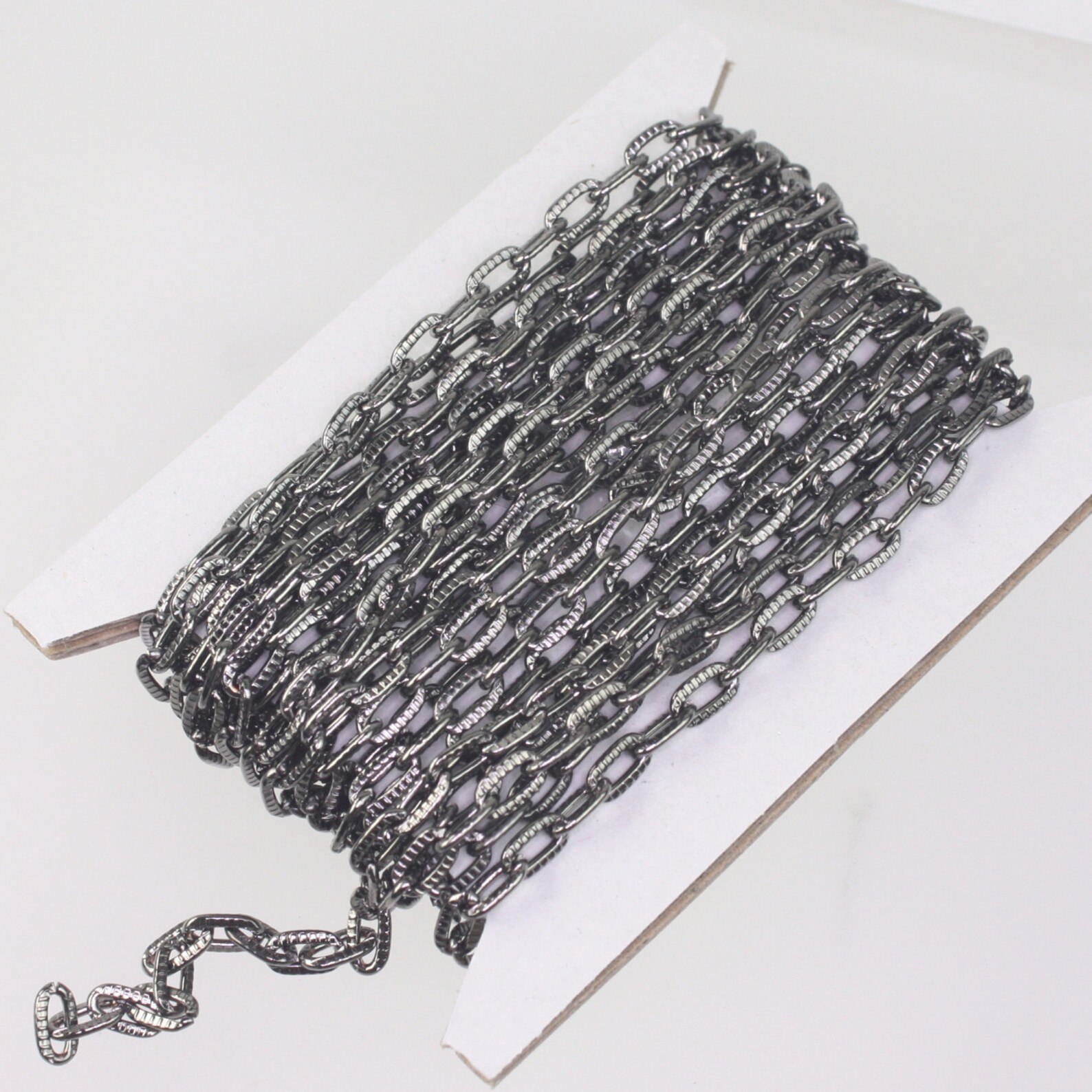 10 Ft. of Gunmetal Textured Oval Round Cable Chain 7.2x4.2mm - Etsy