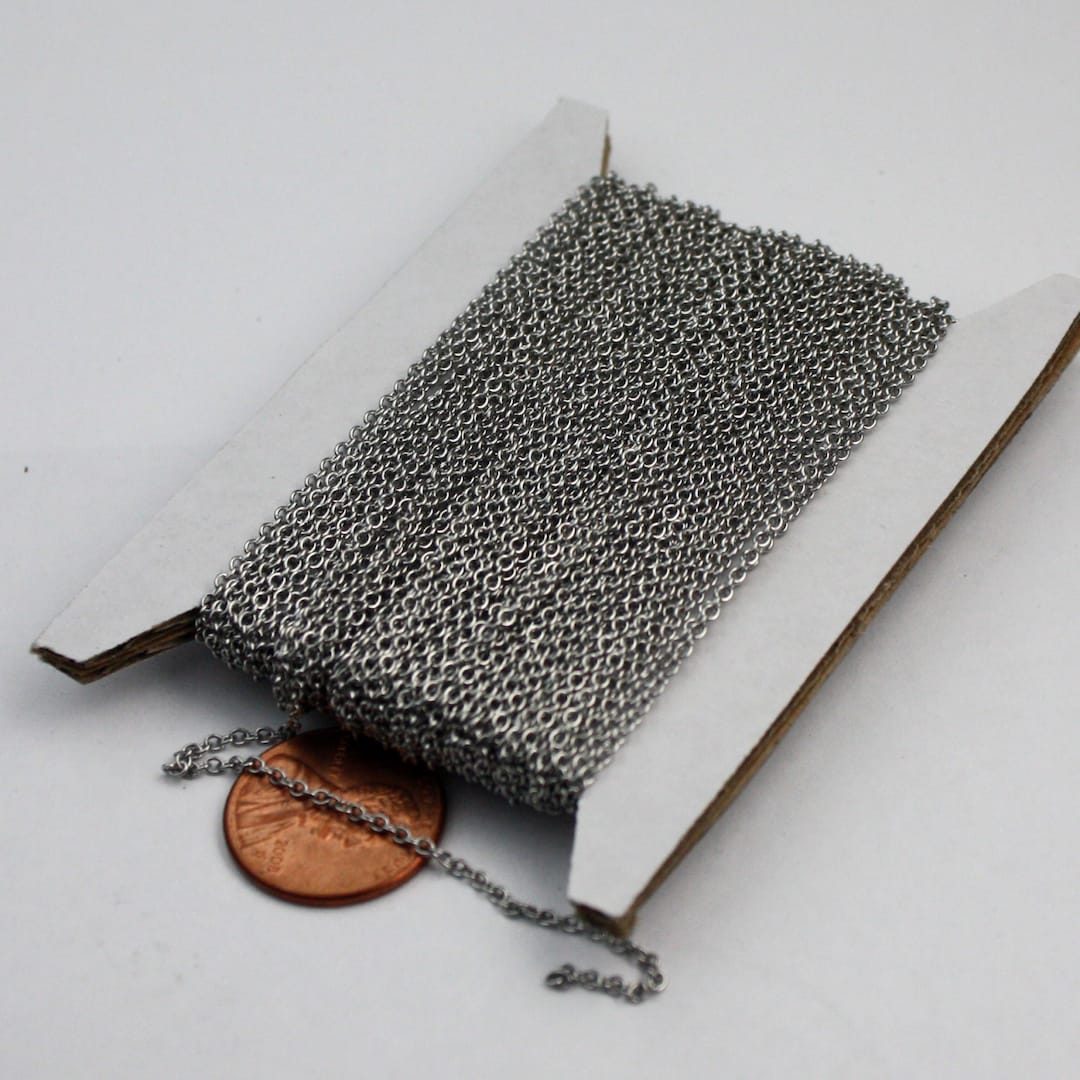 10 Ft Surgical Stainless Steel Cable Chain: 1.55mm Soldered Link - Etsy