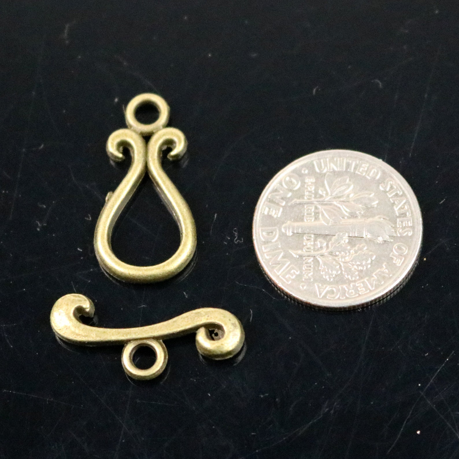 25 Sets Baroque Style Toggle Antique Brass Baroque Sturdy - Etsy