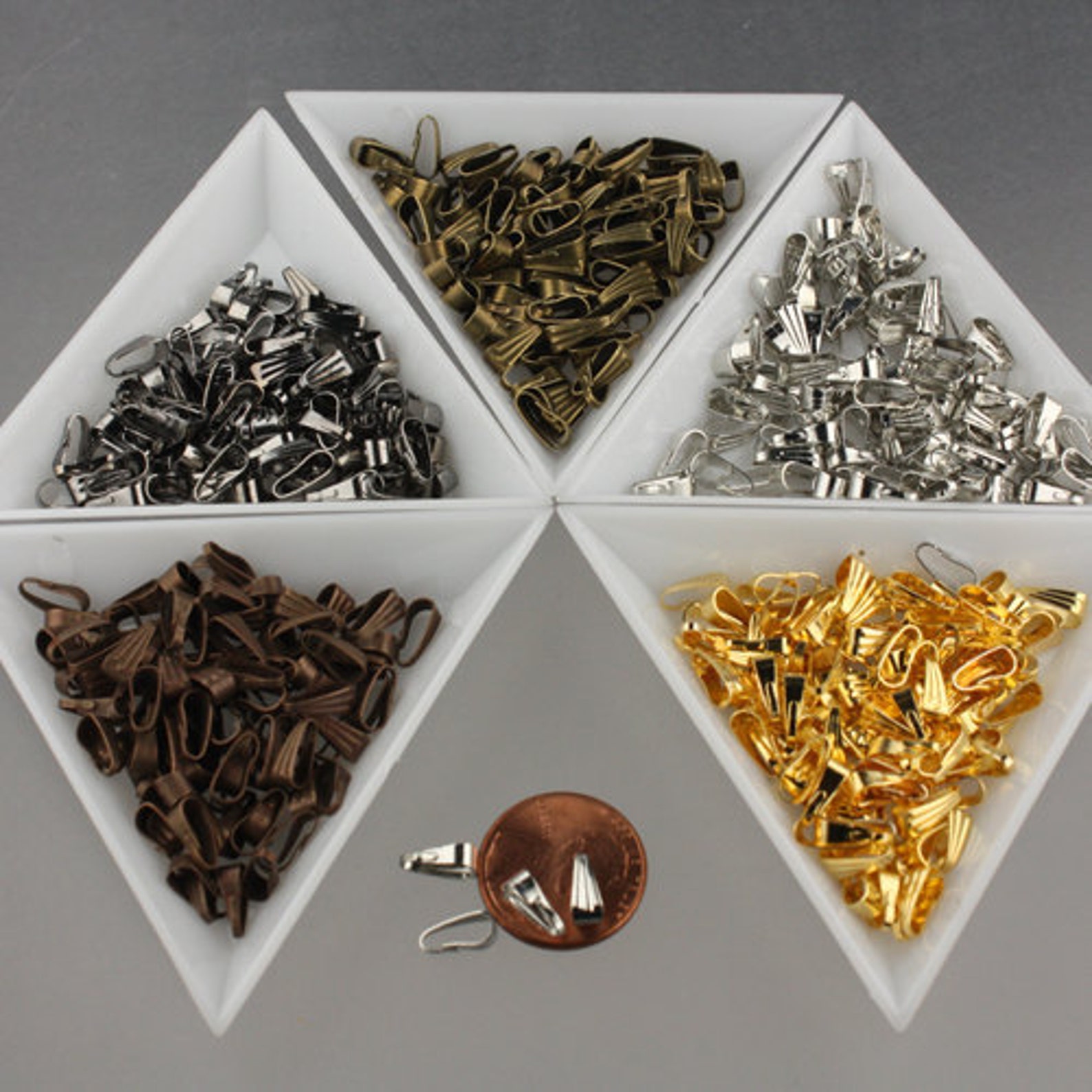 100 Pcs of Antique Copper Finished Pendant Pinch Bail 9x3.5mm - Etsy