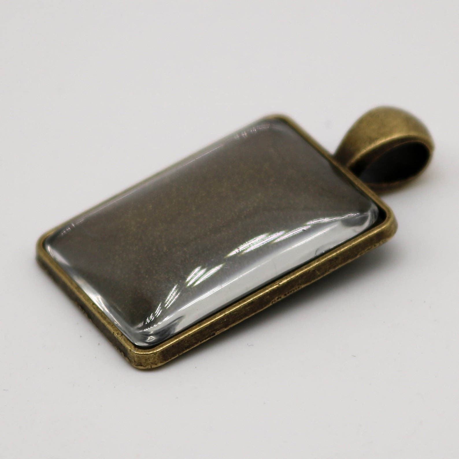 RECTANGULAR Bezel With 25mmx18mm GLASS Magnifying Domes - Etsy