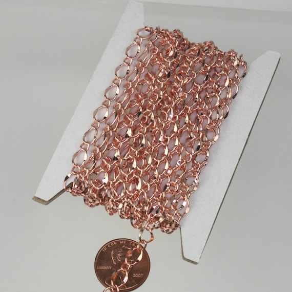 Buy Copper Chain Bulk Chain Necklace Bracelet 10ft Spool of Wholesale Big Hammered Chain 5x8mm SOLDERED Link 58FIGARO Online in India Etsy