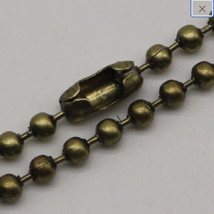 24 Inch Homemade Ready to Wear Big Ball Chain NECKLACE 3.2mm Ball Chain ...