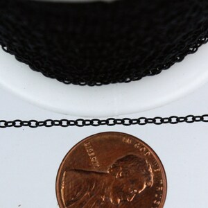 Black Chain Bulk Chain, 100 Ft of Tiny Round SOLDERED Chain Cable Chain ...