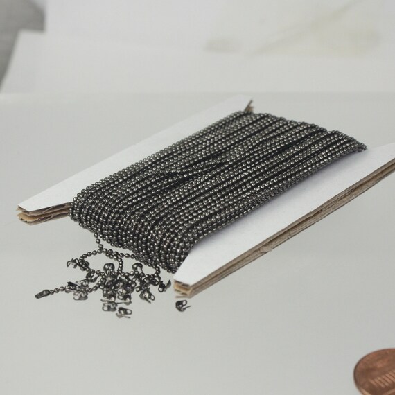 Black Chain 10 Feet Ball Chain ROUND Micro Ball Chain 1.2mm | Etsy