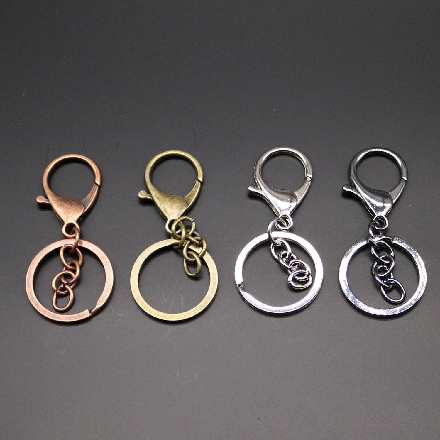 Antique Copper Plated Finish Key Chain Fobs: Premade Steel Iron 5 Pcs ...