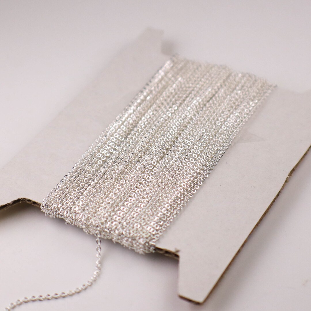 32 Ft Sterling Silver Plated Micro Flat Cable Chain (1.5x1.2mm) - Etsy