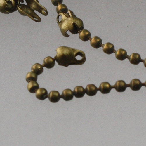 12 Ft. Spool of Antique Brass Finished ROUND Ball Chain - Etsy