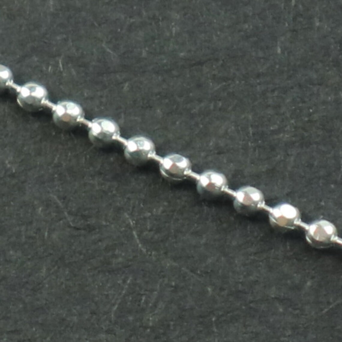Sterling Silver Necklace Chain 16 Inch 1.0mm Ball Facet - Etsy
