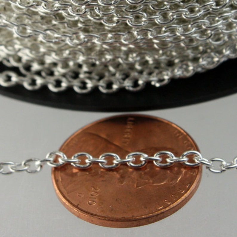 NEW New 32 Ft Spool of Silver Plated Round Cable Chain - Etsy