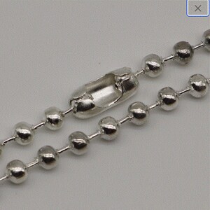 24 Inch Homemade Ready to Wear Big Ball Chain NECKLACE - 3.2mm Ball ...