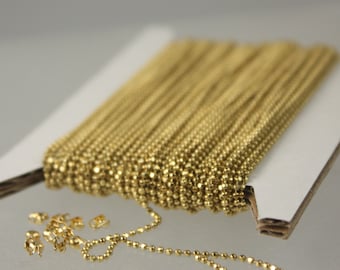 Raw Brass Ball Chain Bulk 10 Ft. Spool of FACET Micro Ball | Etsy