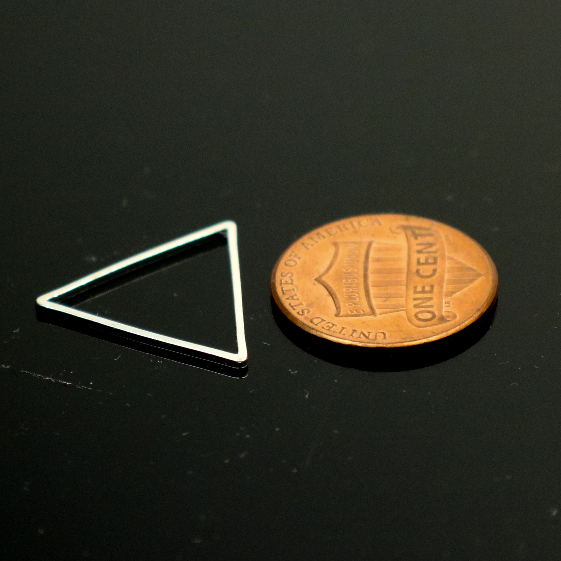 25 Pcs Sterling Silver Plated Triangle Links 20mm X 1.0mm | Etsy