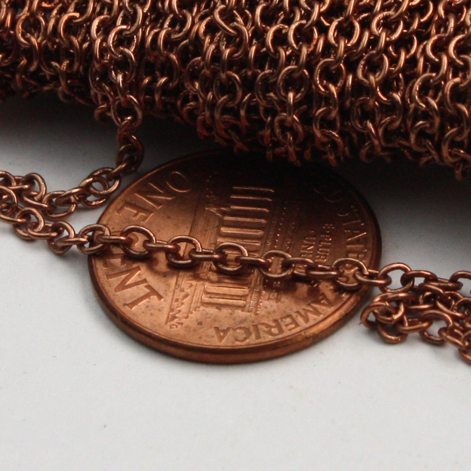 Antique Copper Chain Bulk Chain 100 Ft of Round Soldered - Etsy