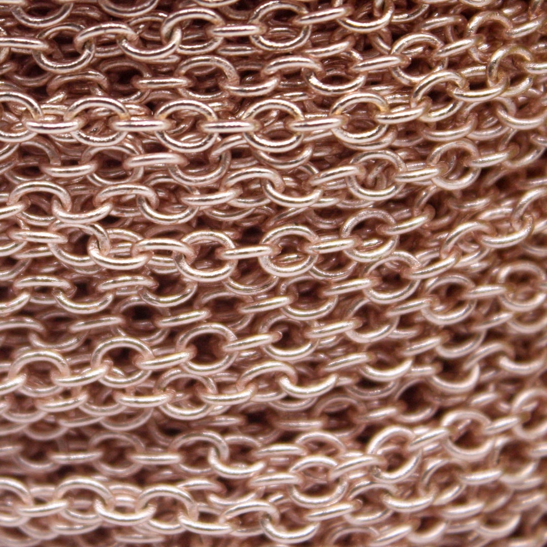 100 Ft Non Tarnish Big Chunky Cable Chain - Rose Gold Plated Round ...