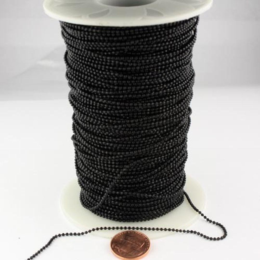 Black Facet BALL Chain - 32 Ft. Spool of Bulk Ball Chain Wholesale - 1 ...