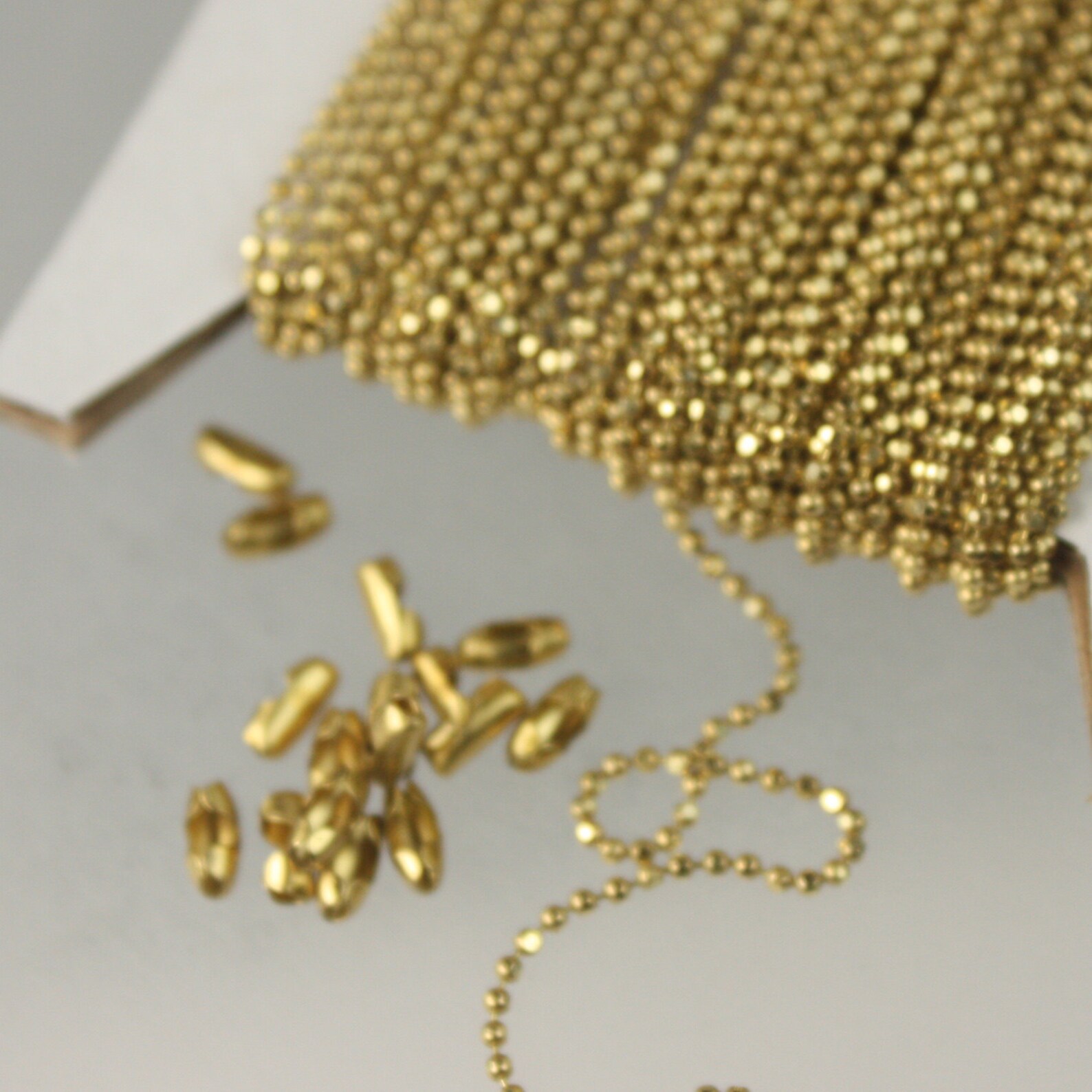 Raw Brass Ball Chain Bulk 100 Ft. Spool of FACET Micro Ball | Etsy
