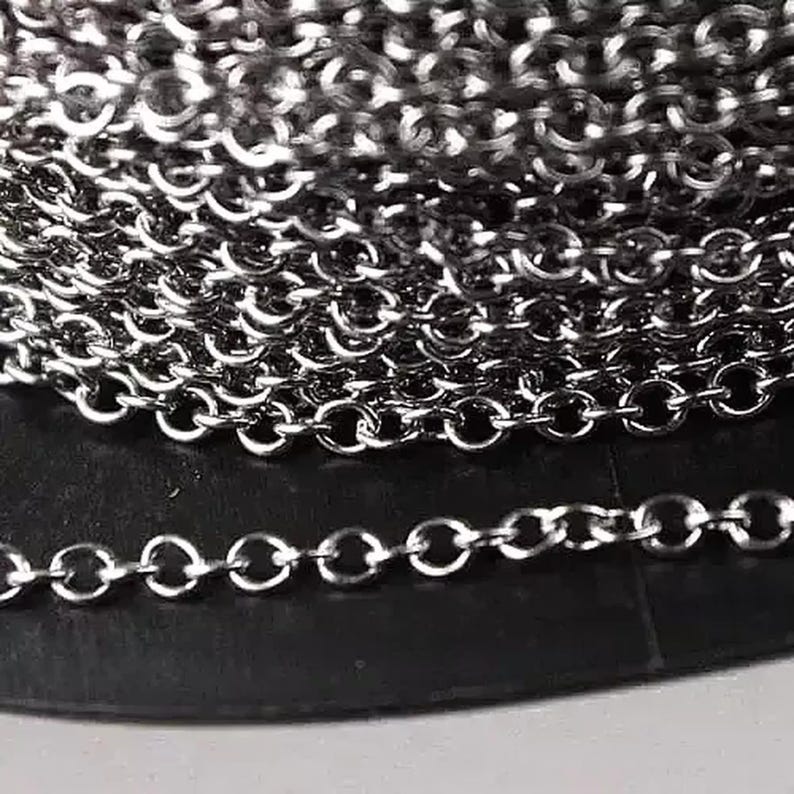 Surgical Stainless Steel Cable Chain: 1.95mm Soldered Link 10 Feet - Etsy