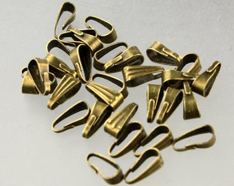 100 Pcs of Antique Copper Finished Pendant Pinch Bail 9x3.5mm | Etsy