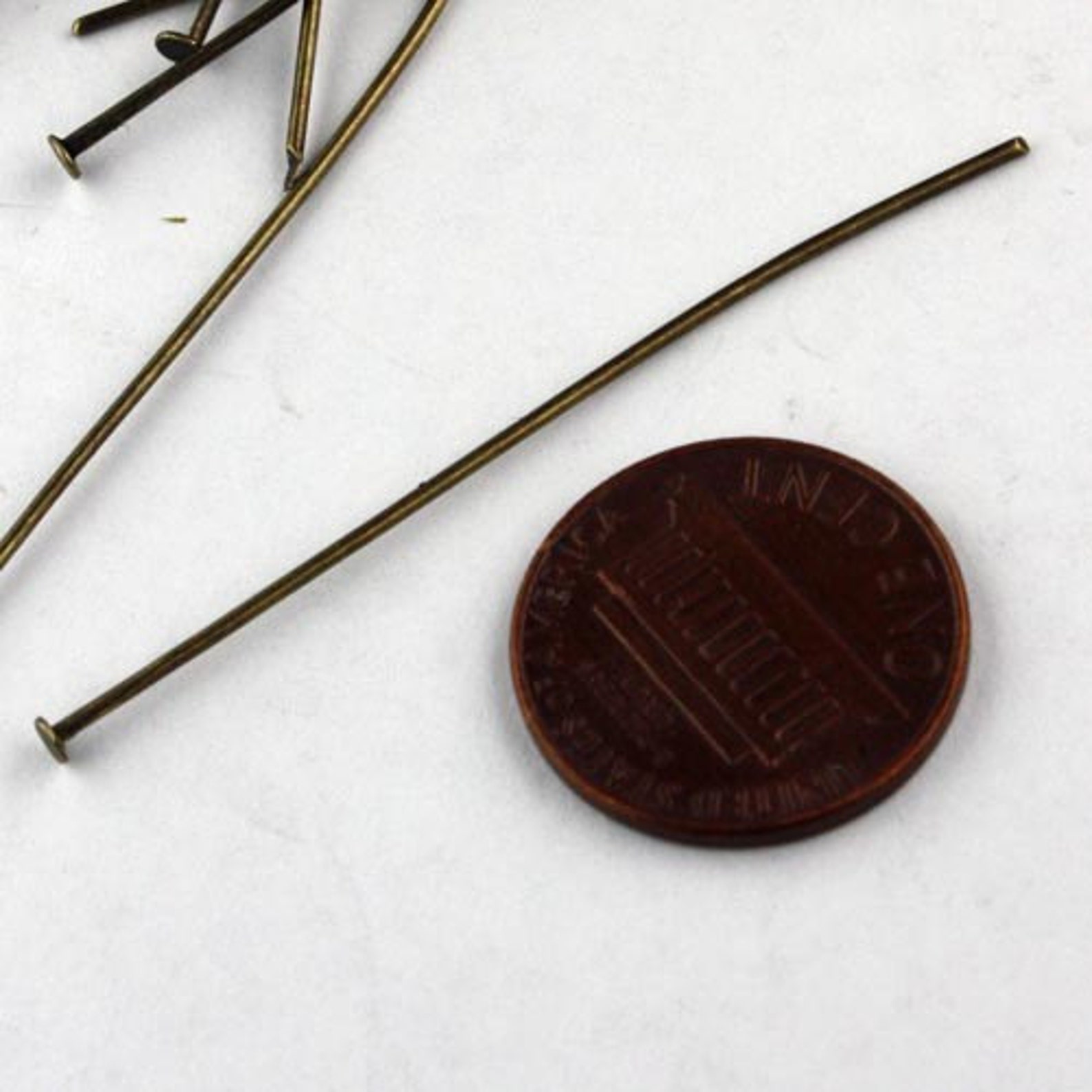 250pcs of Antique Brass Finished Big Head Heavy Head Pin - Etsy