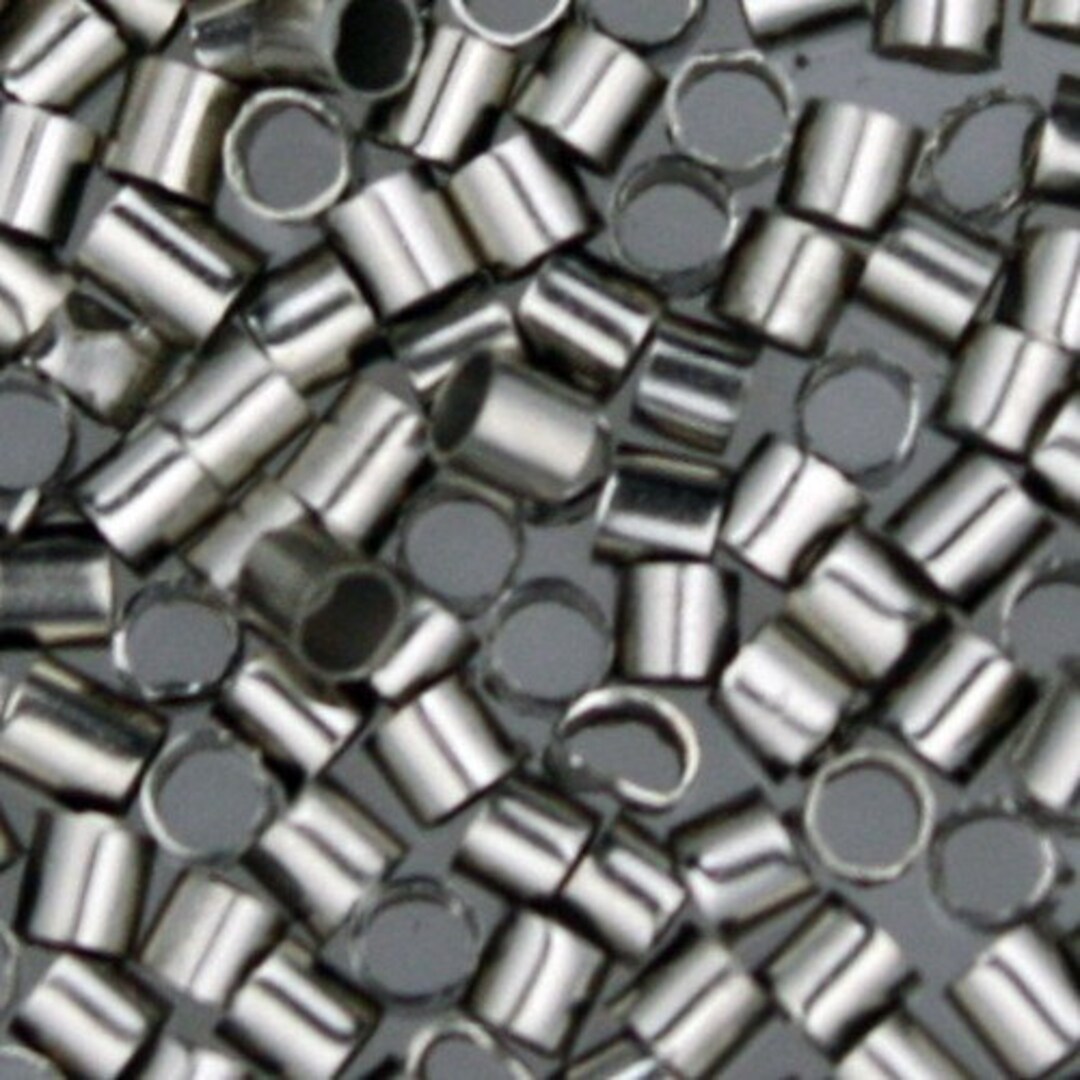500 Pcs Rhodium Plated Crimp Tube - 2x2mm - Etsy