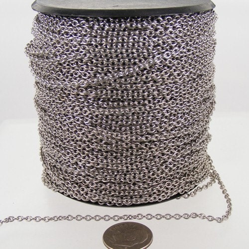 10 Feet Stainless Steel Small Cable Chain SOLDERED Small Cable - Etsy