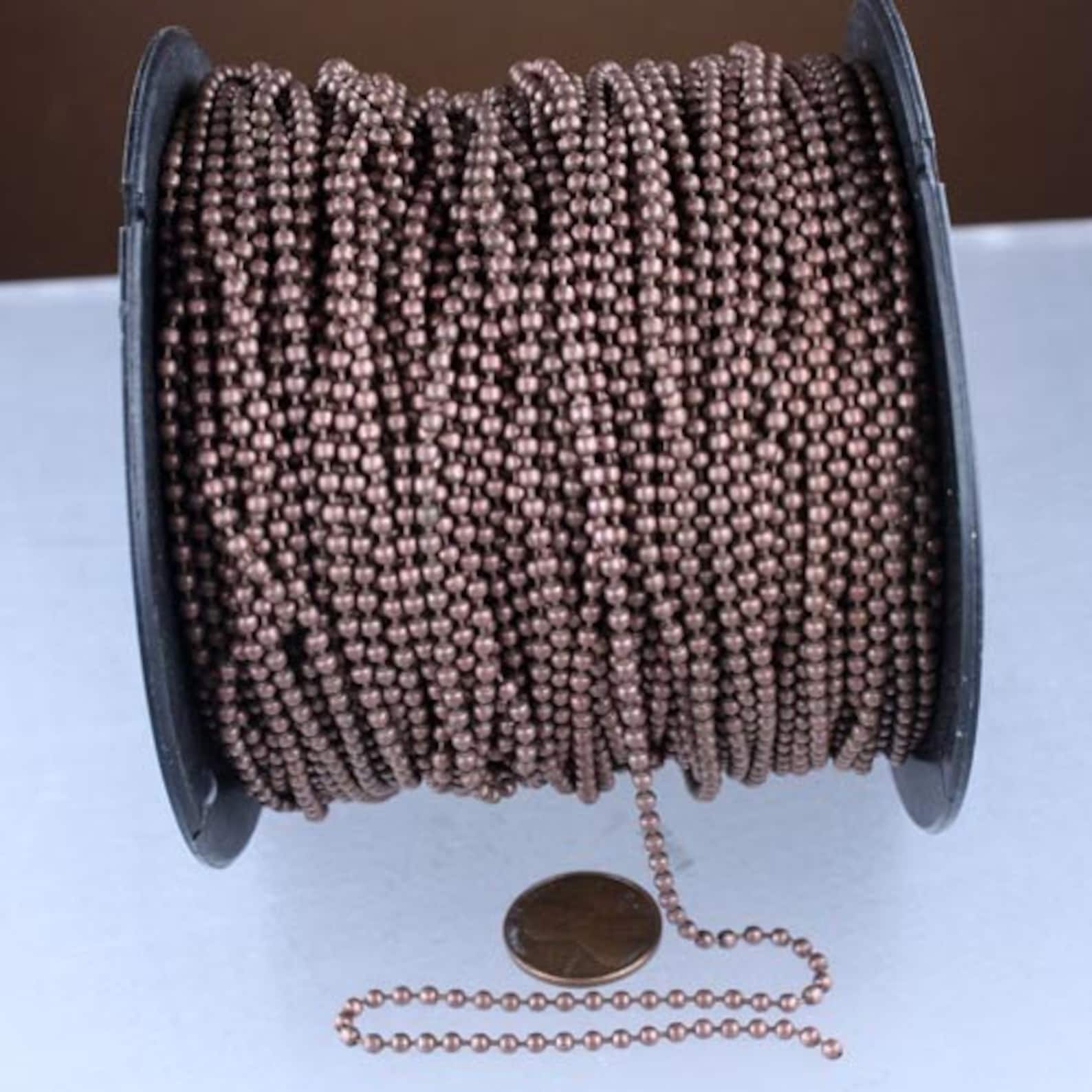 Antique Copper Chain Bulk 32 Ft. Spool of ROUND BALL Chain | Etsy