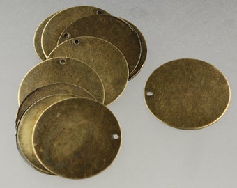 50 Pcs of Antique Copper Finished Twisted Coin Drop Dangle | Etsy